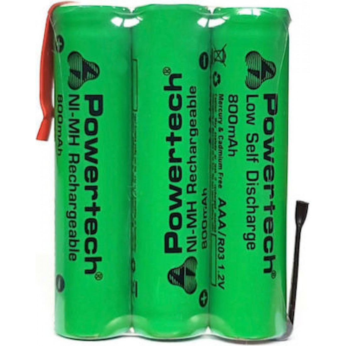 Powertech Επαναφορτιζόμενες Μπαταρίες AAA Ni-MH 800mAh 1.2V 3τμχ (PT-790)